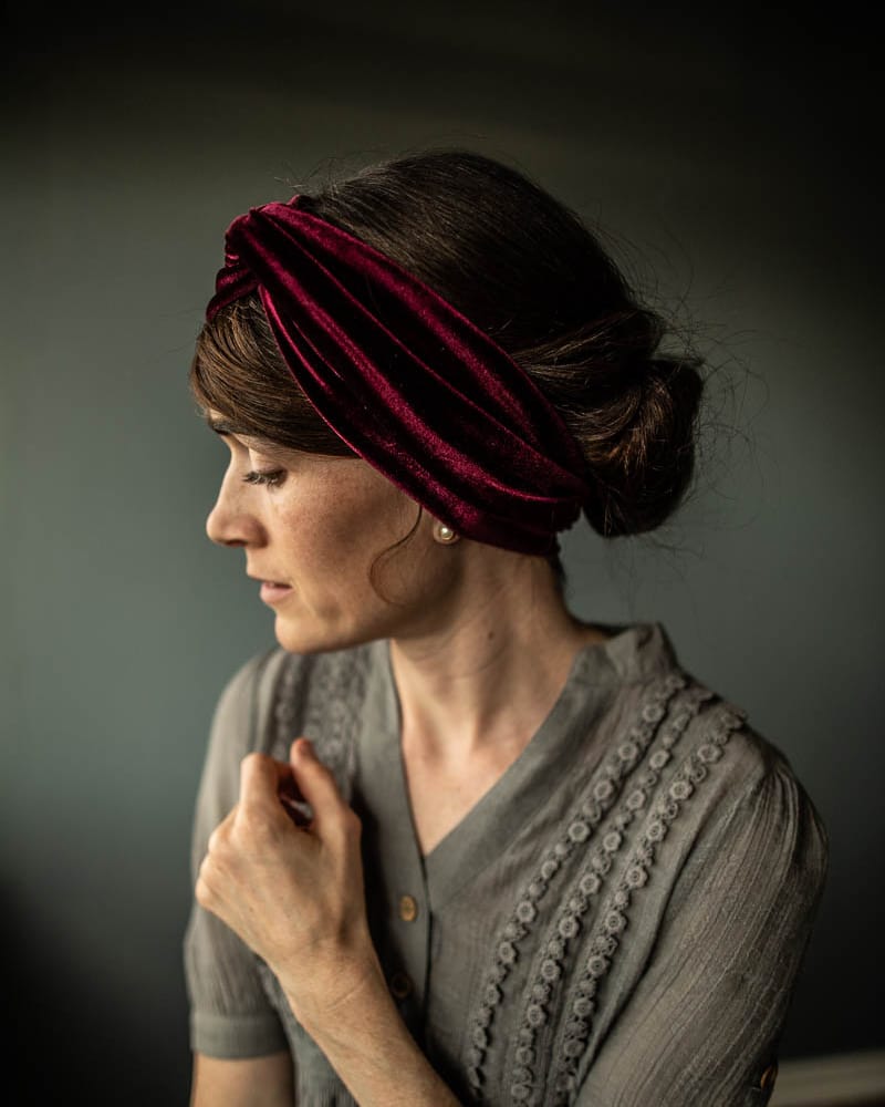 Katherines Stretch Velvet Twist Headwrap Garlands Of Grace