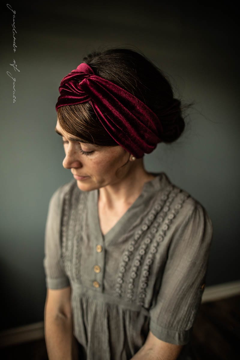 Katherines Stretch Velvet Twist Headwrap Garlands Of Grace