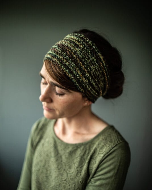 Katherine’s Emerald Sweater Hairwrap | Garlands of Grace